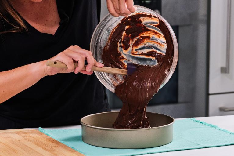 Una tarta de chocolate con cobertura para morir del gusto