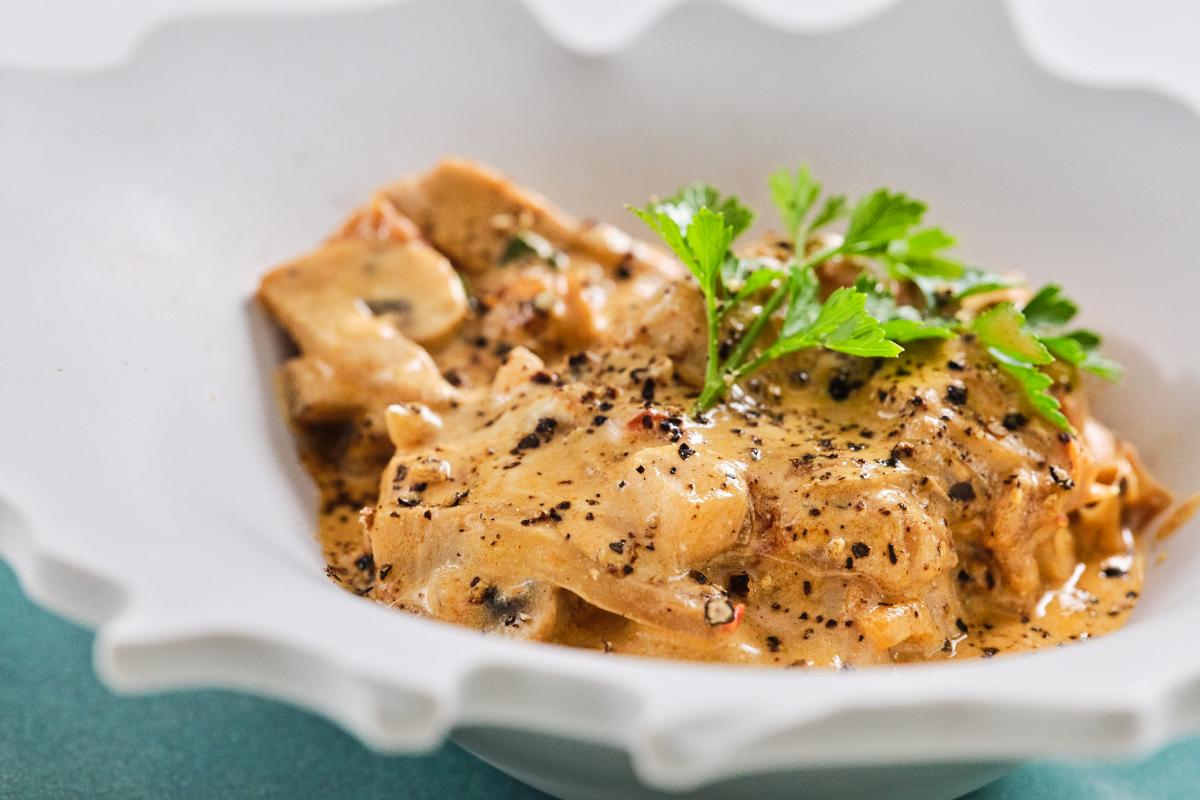 Un solomillo strogonoff con toque español