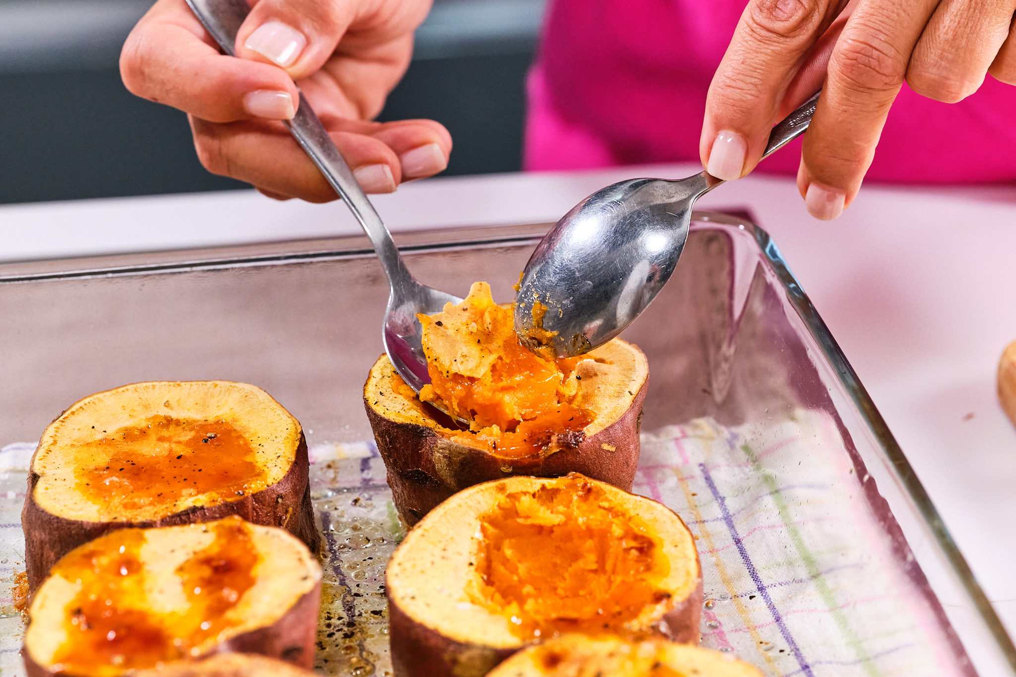 Boniato al horno relleno con un sabor delicioso