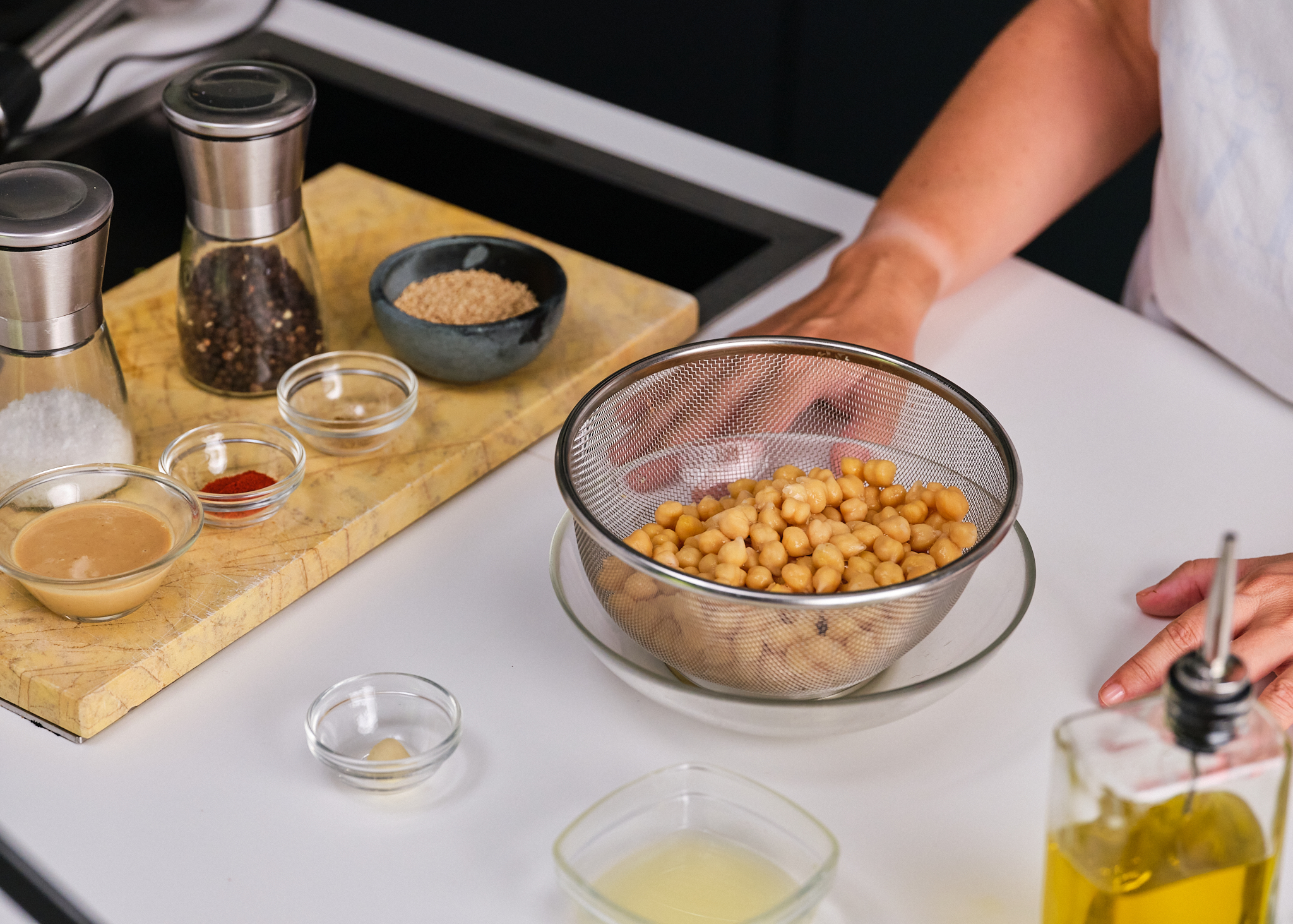Receta de hummus de colores