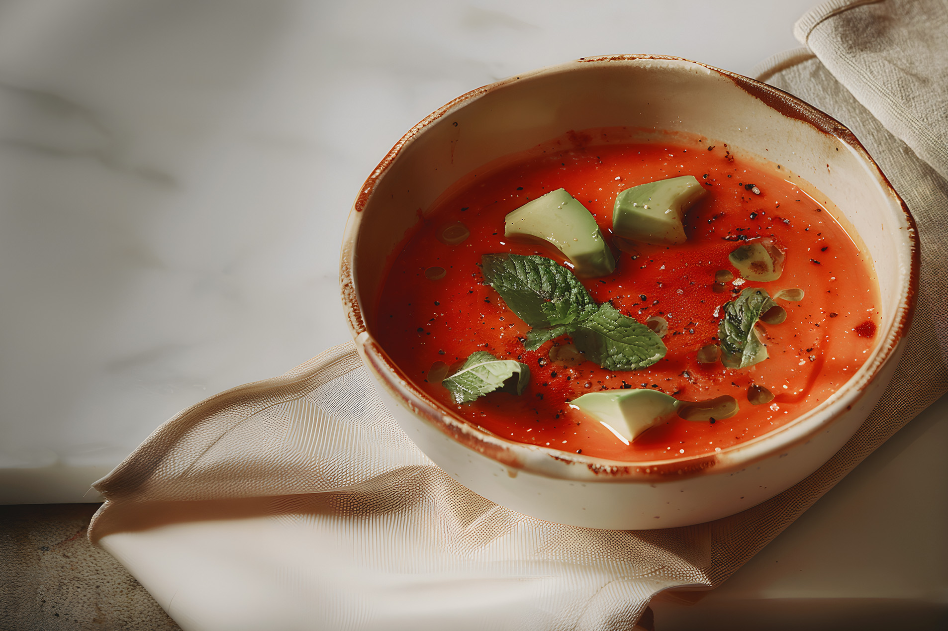 Una deliciosa crema fría de tomate para el verano